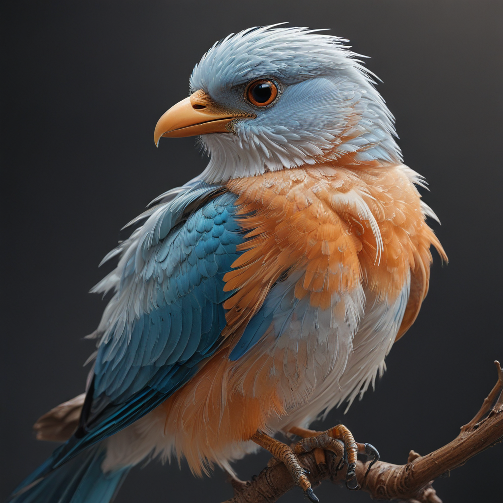 A Stunning Close-Up of a Vibrantly Colored Bird Perched Gracefully on a ...
