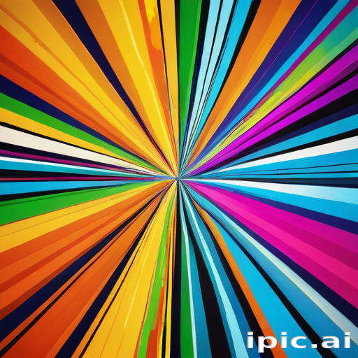 Vibrant Explosion of Colors Radiating Outward in Geometric Patterns