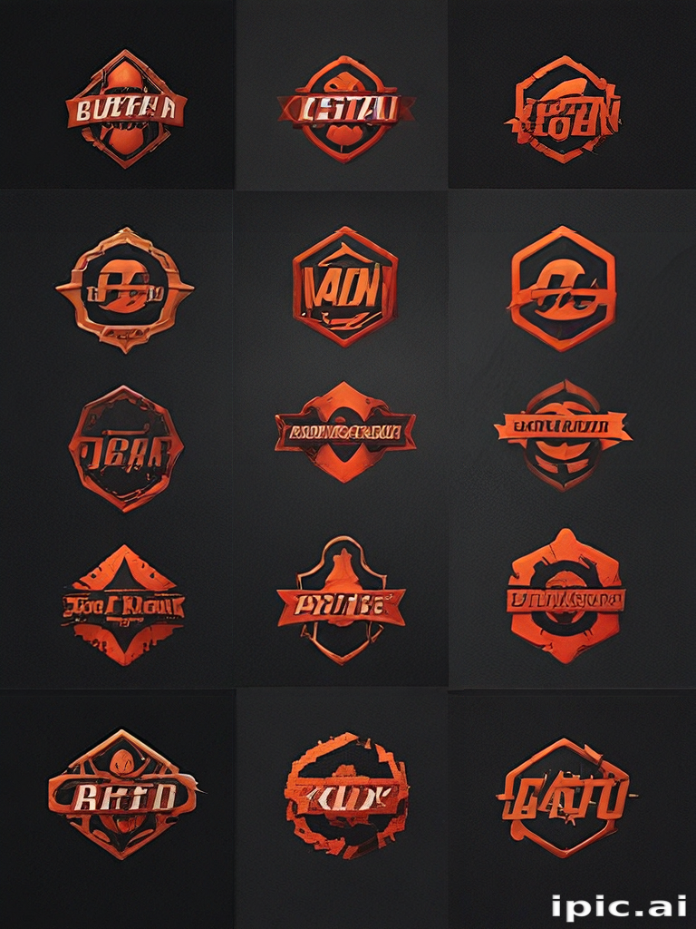 Collection of Unique Red Emblems and Logos Featuring Various Designs ...