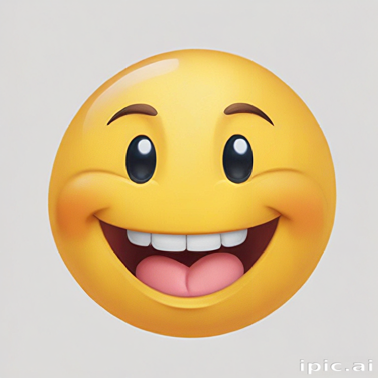 A Bright and Cheerful Smiley Face Emoji Radiating Happiness and Joy