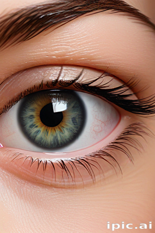 Close-Up of a Beautiful Human Eye with Unique Color Patterns and Detail