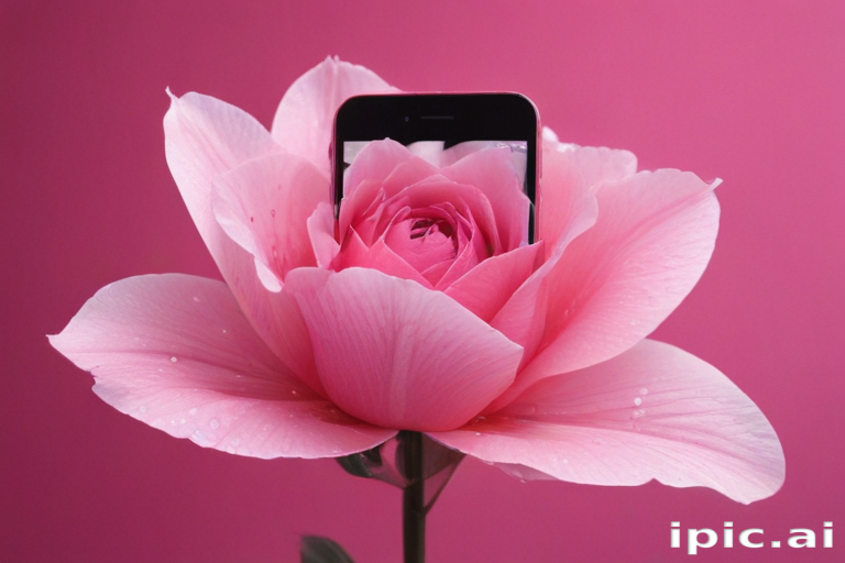 Modern Technology Meets Nature: A Smartphone Capturing the Beauty of a ...