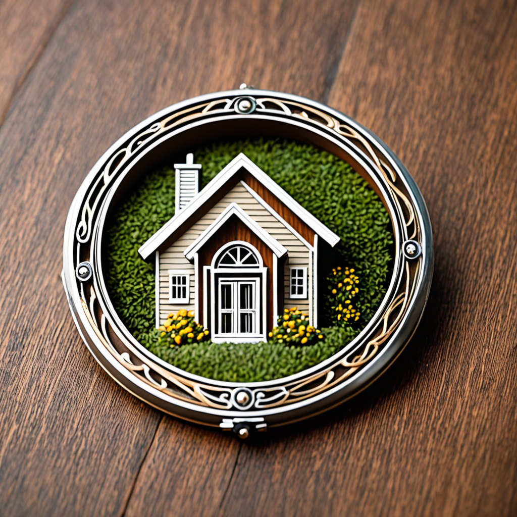 A cozy home surrounded by a protective insurance shield, showcasing a ...