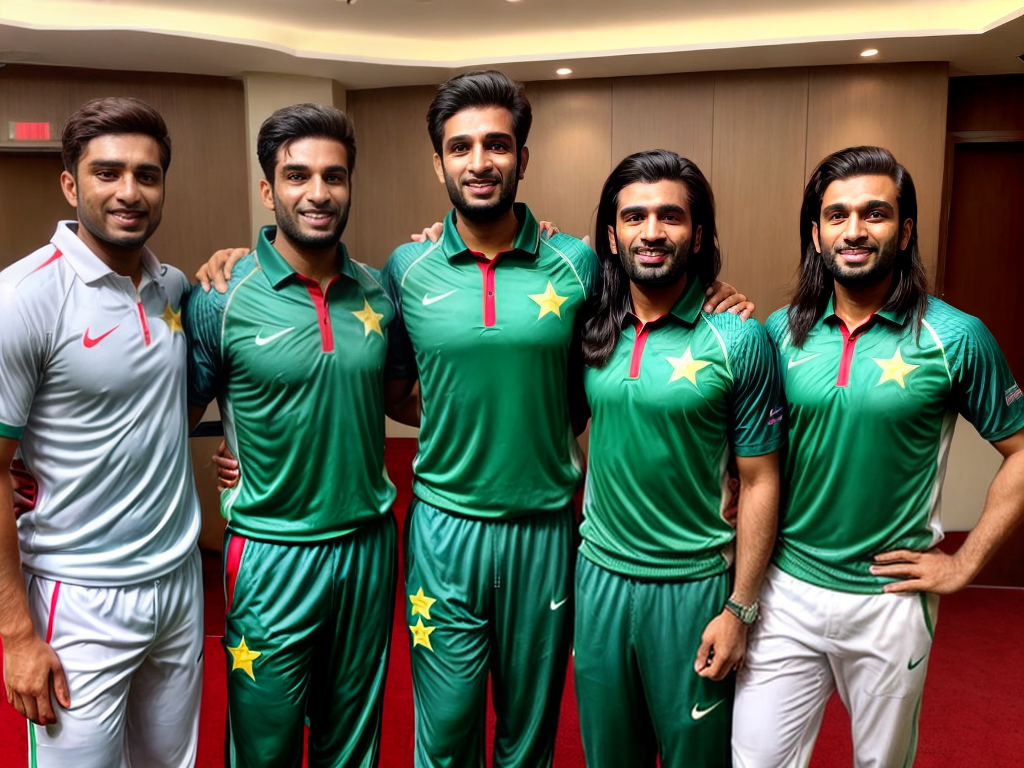 Two couple worn pakistan team kits name with saad and Aiman and ...