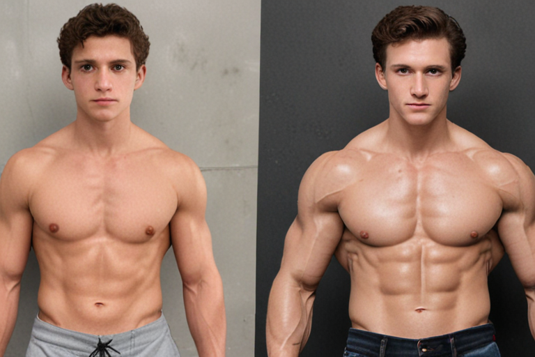 A Before and After photo of Tom holland after he becomes a huge ...