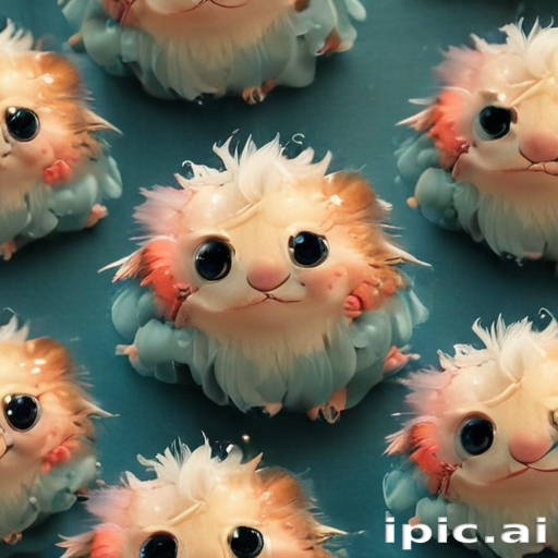 A Playful Gathering of Colorful, Fluffy Creatures with Adorable ...