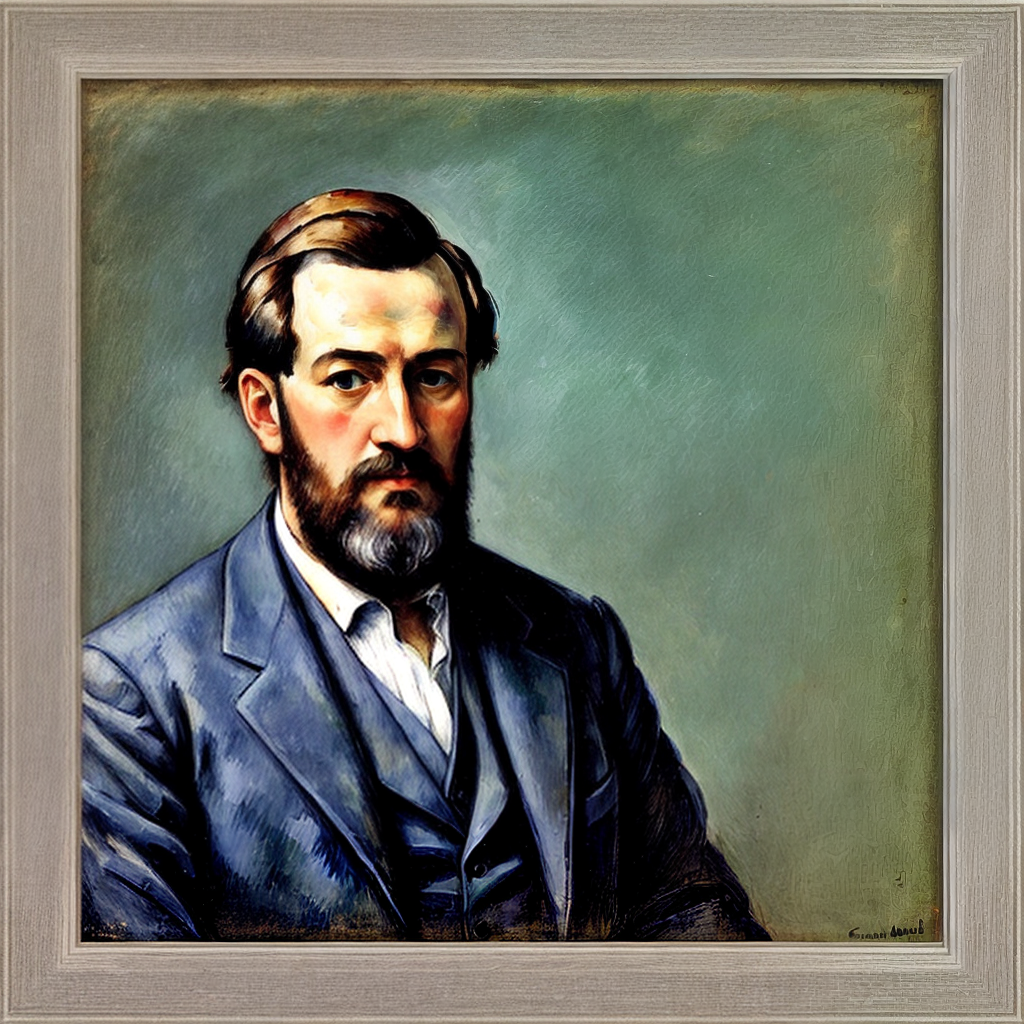 framed portrait picture of Paul Cézanne Great Famous Painting （copy ...