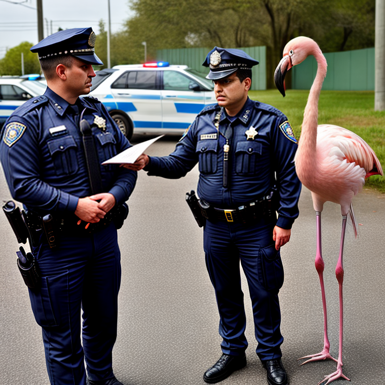 corrupt police interviewing flamingo