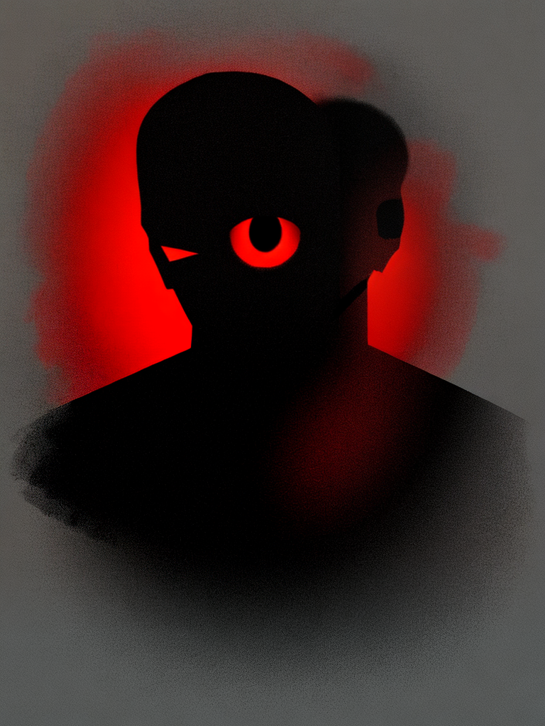 shadow man with red eyes