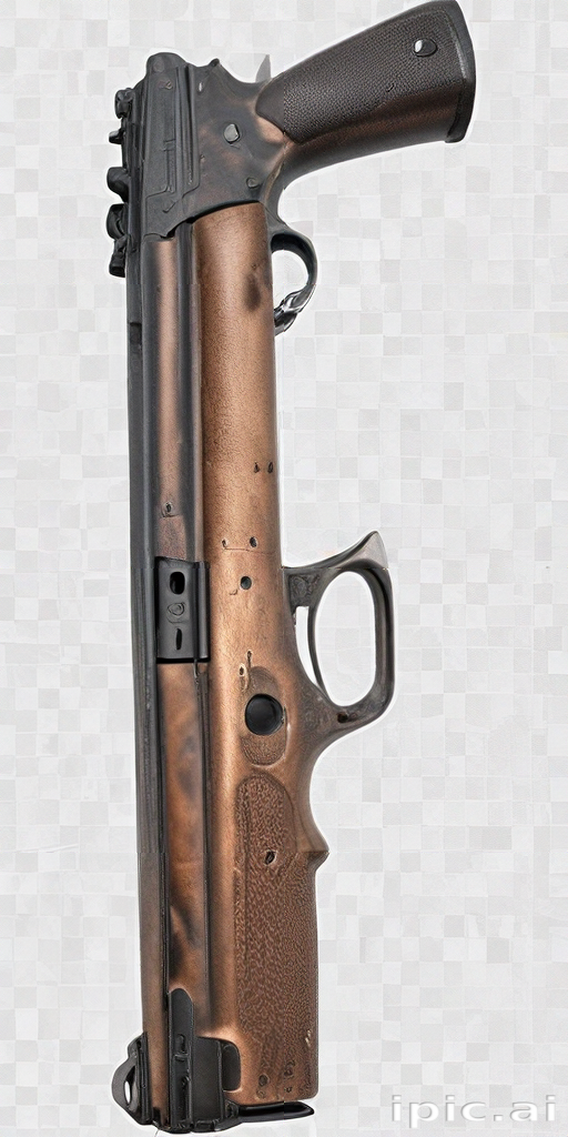 Side View of a Vintage Firearm with Unique Design and Finish