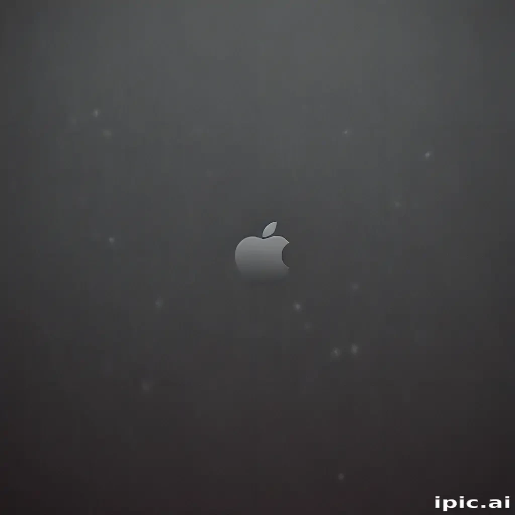 Minimalist Apple Logo Displayed on a Dark Background with Subtle Texture