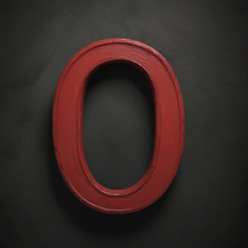 Red letter O with a dark creepy backgroun