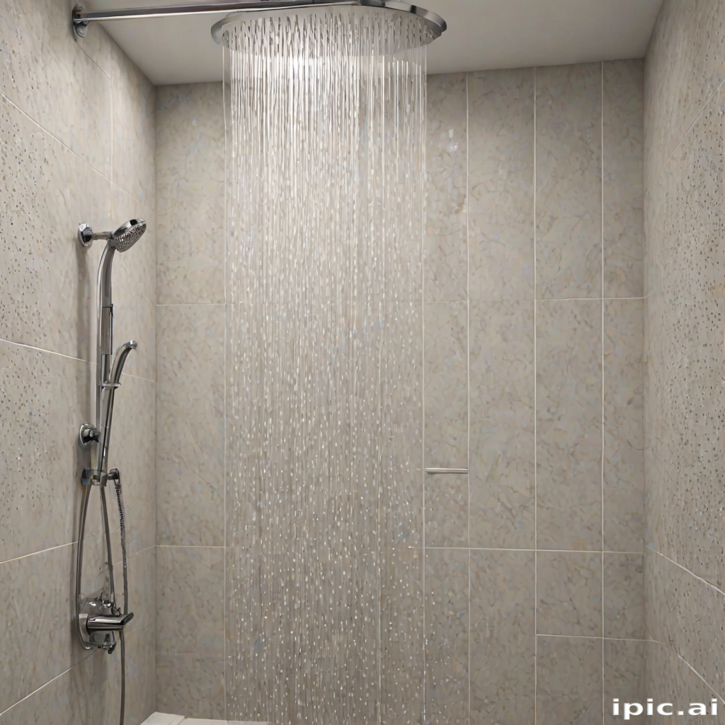Modern Bathroom Shower with Elegant Waterfall Showerhead and Stylish ...