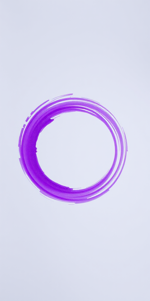 Abstract Circular Design Featuring Vibrant Purple Swirls on a Light ...