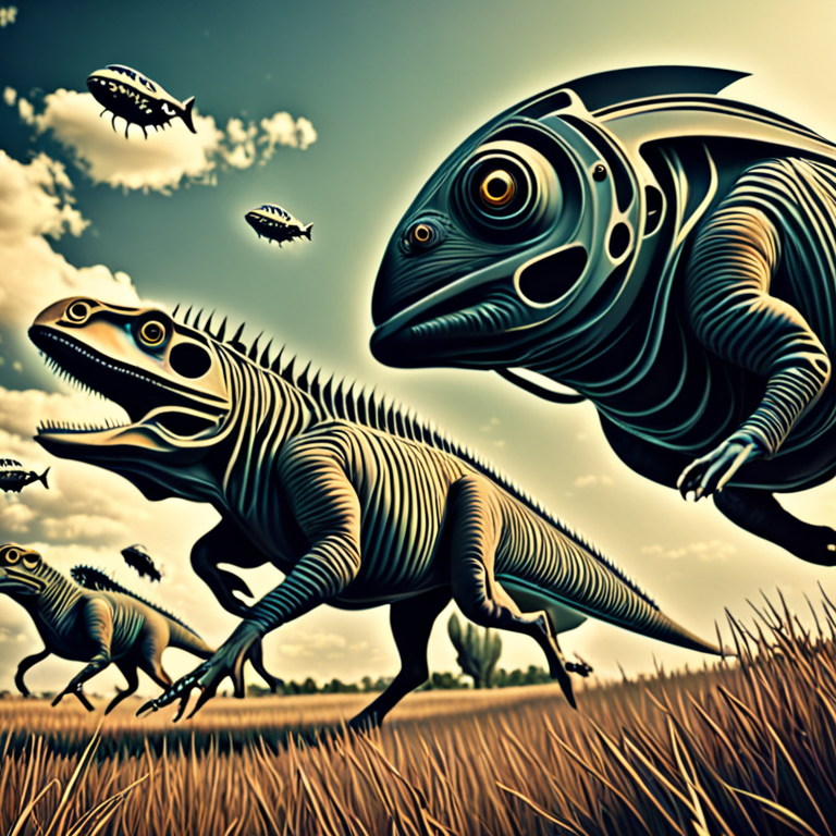 creature invasion surreal art