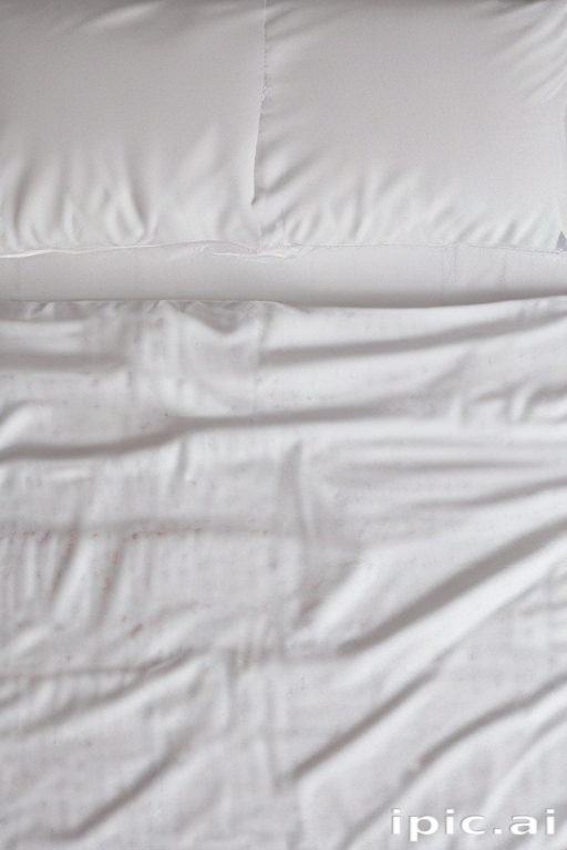 Soft White Bedding with Neatly Arranged Pillows and Subtle Textures