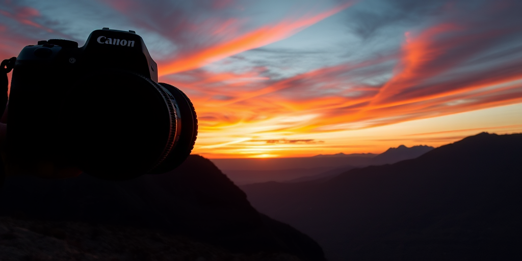 Capturing the Beauty of a Vibrant Sunset with a Canon Camera