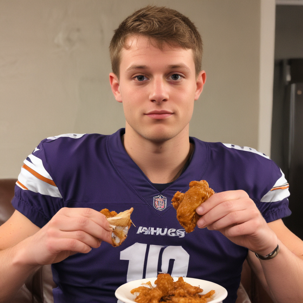 Joe burrow eating chicken wings