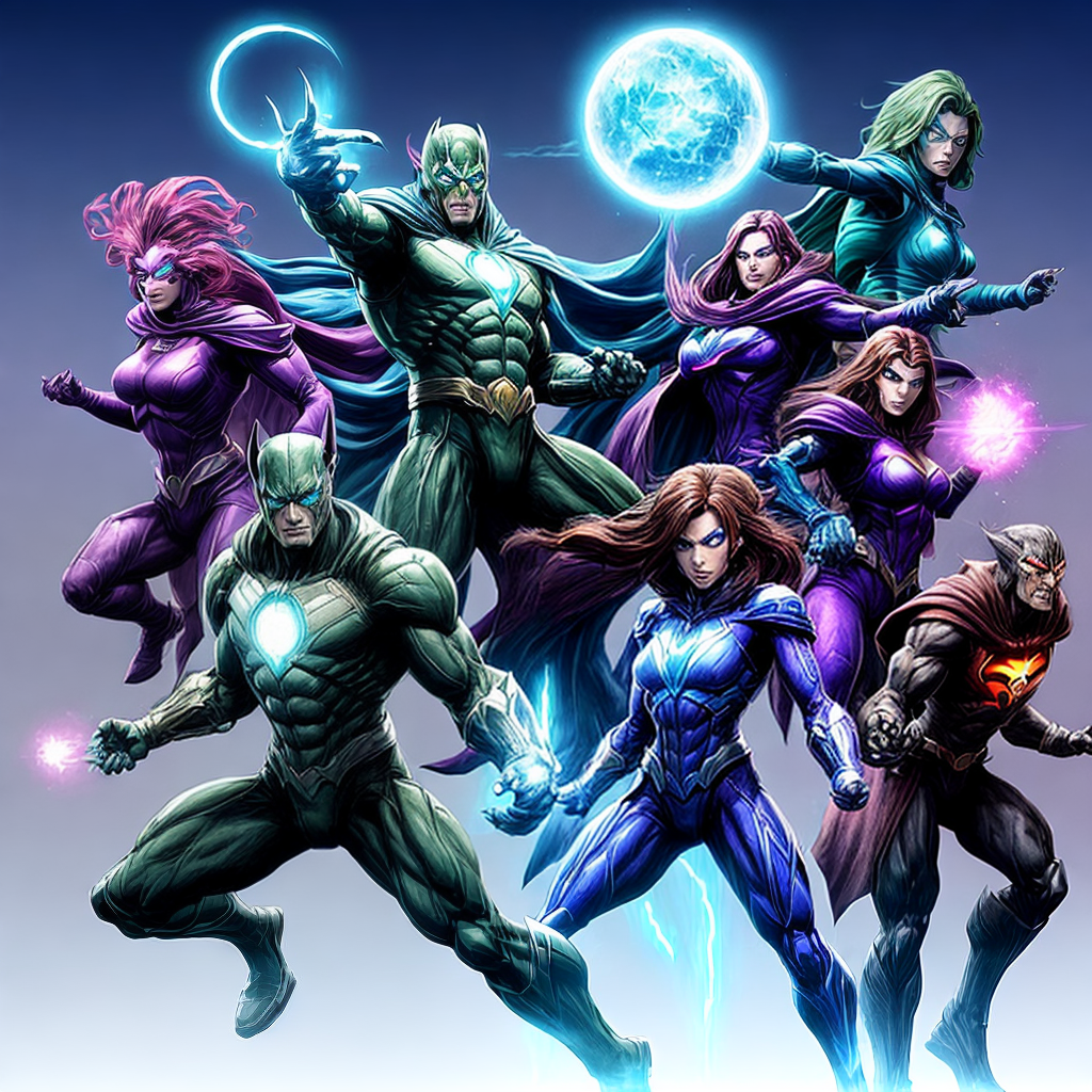 create for me a group of weak super villains, one of them is a magician ...