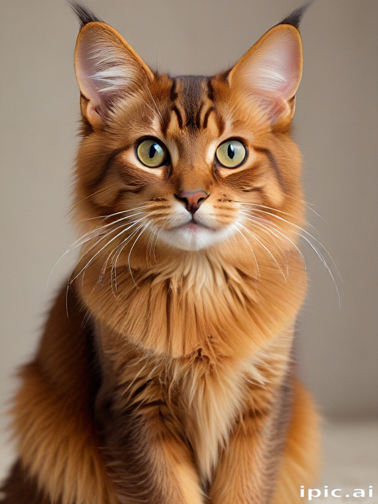 A Majestic Maine Coon Cat with Striking Features and Captivating Eyes