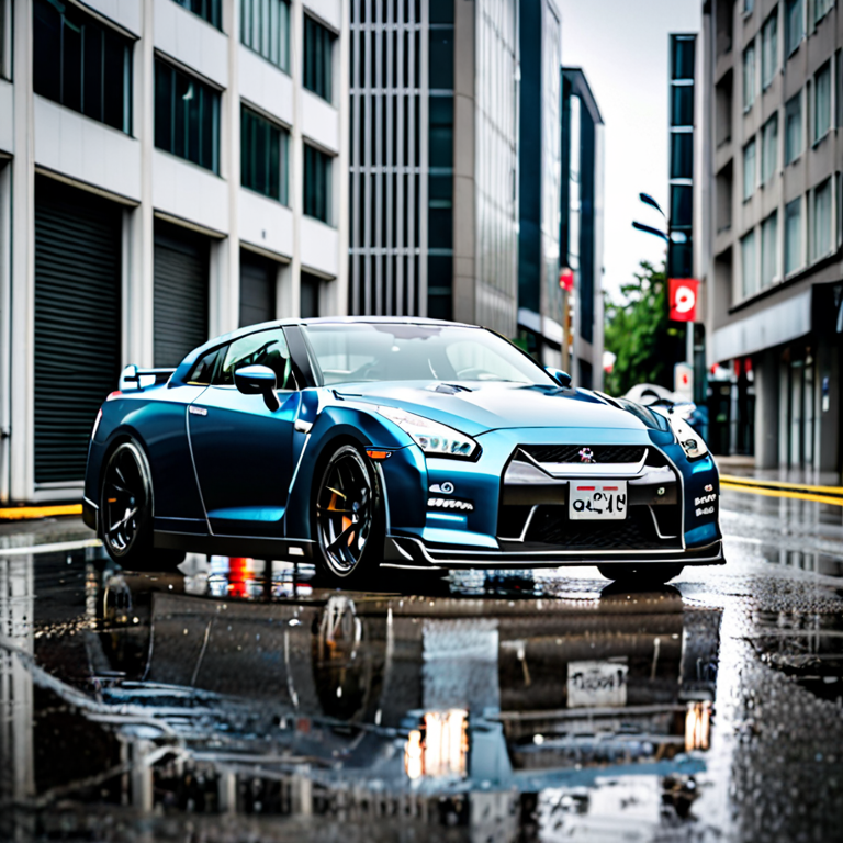 Street rain Nissan gt r43