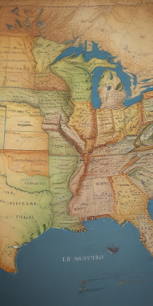 Detailed Historical Map Highlighting the Southern United States and ...