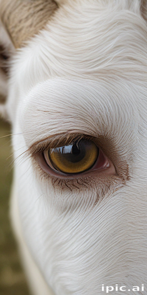 Close-Up of a Beautiful Goat's Eye Capturing Nature's Intricate Details