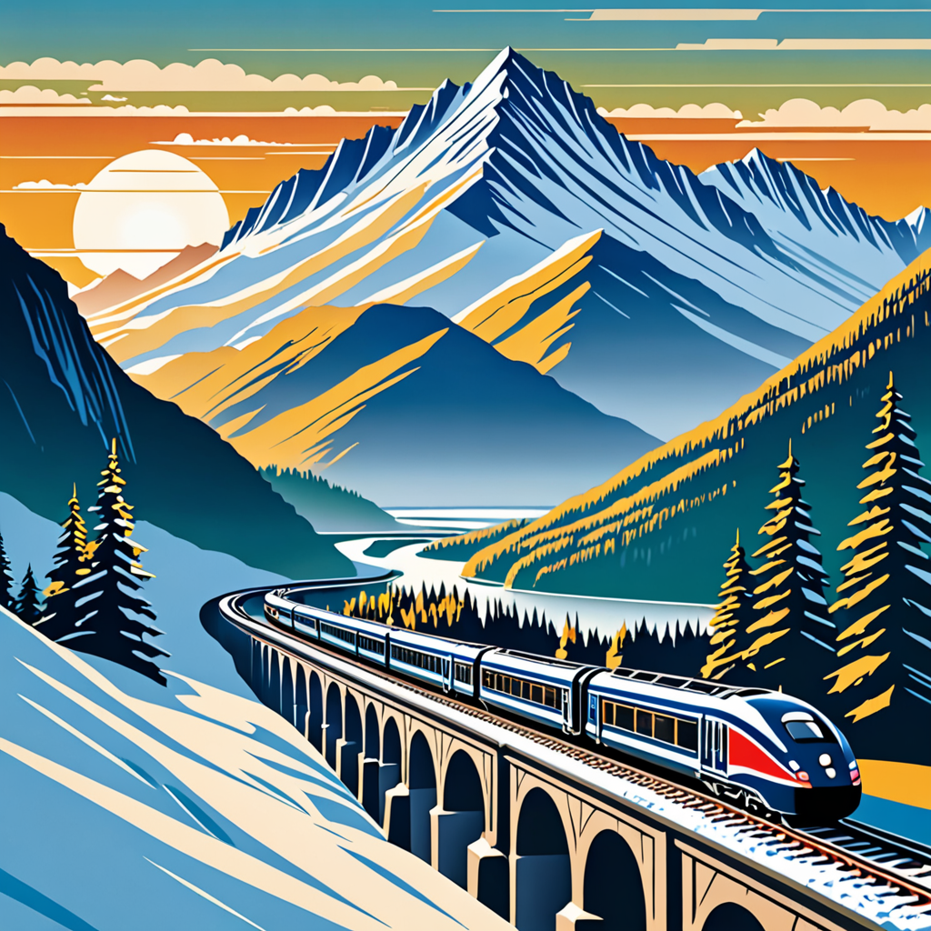 Art deco streamline railway modern high speed train corporation poster ...