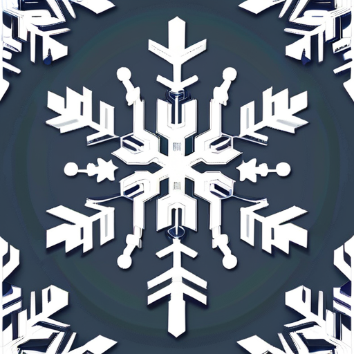Intricate Snowflake Design Showcasing a Blend of Modern and Traditional ...