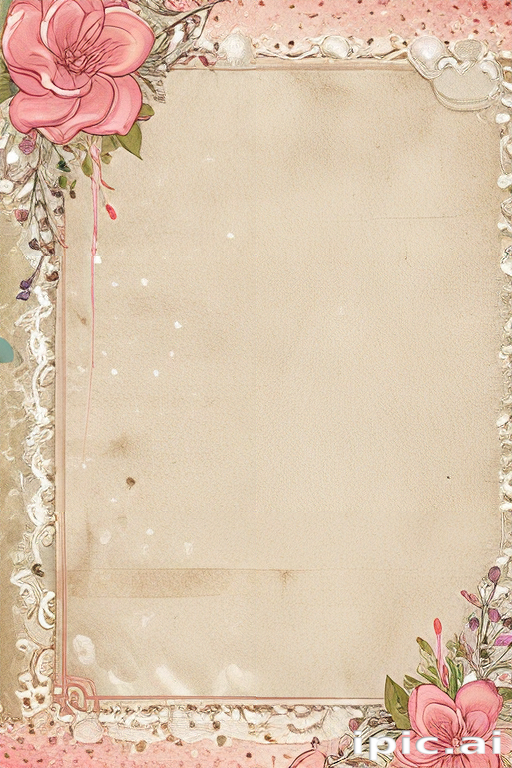 Beautiful Floral Frame Design for Creative Writing or Scrapbooking Projects