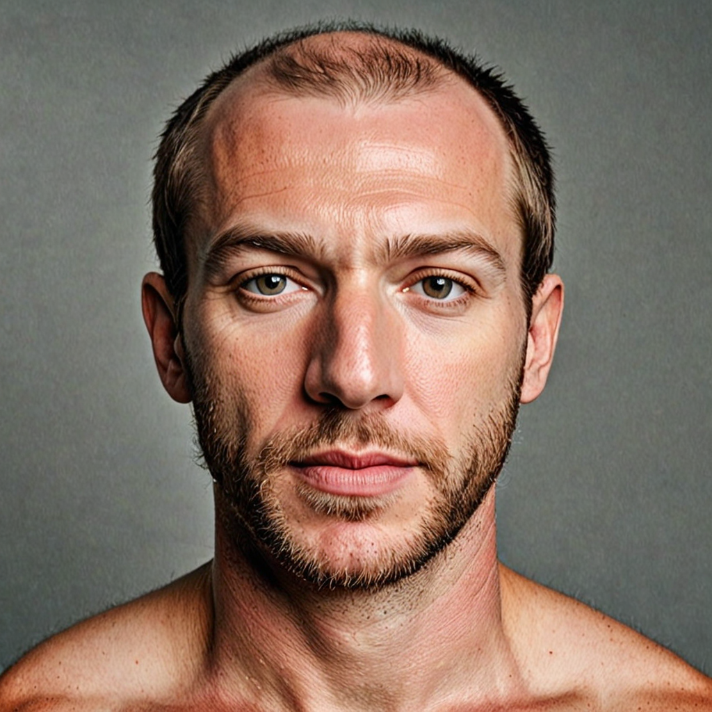 Hyper realistic photo album photo of man (Caucasian)