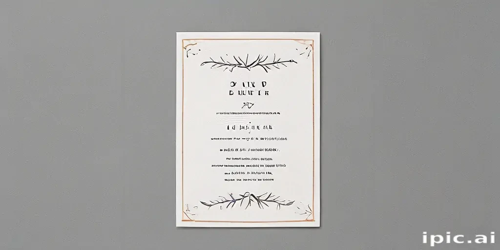 Elegant and Artistic Invitation Card Featuring Intricate Floral Designs ...