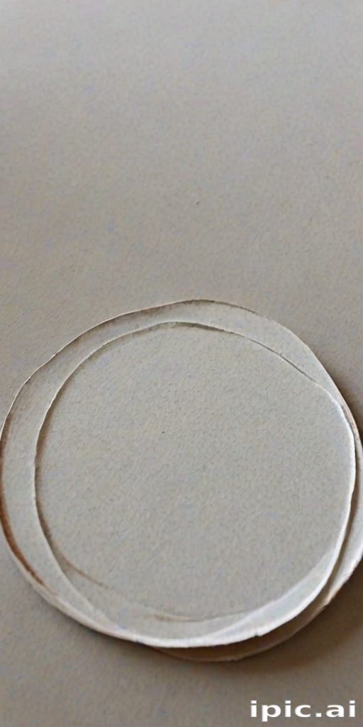 Minimalist Close-Up of Two Layered Circular Paper Cutouts on Beige ...