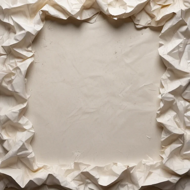 Textured Background with Crumpled Paper Frame Surrounding a Blank Center