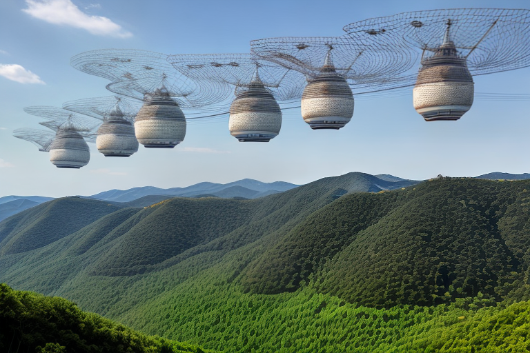 Air dishes transmit broadcast signals