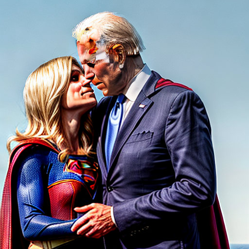 joe biden sniffs the hair of supergirl