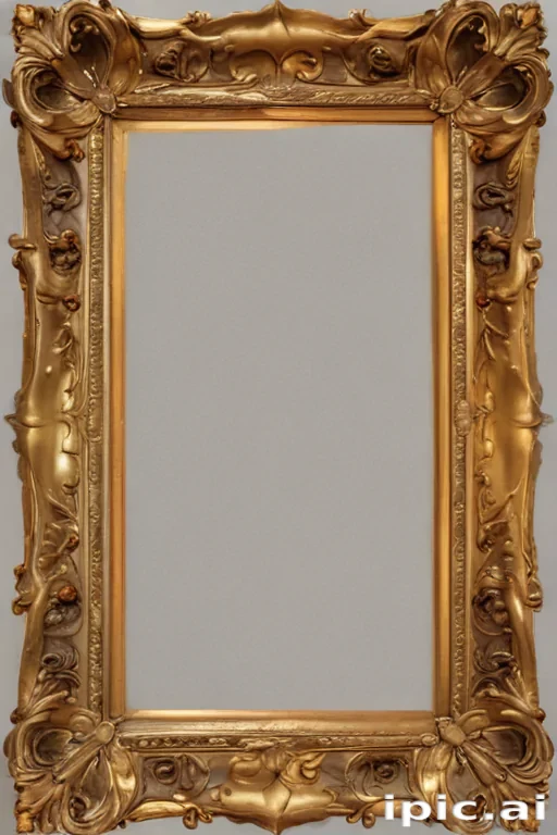Elegant Ornate Gold Frame Designed for Displaying Artistic Masterpieces ...
