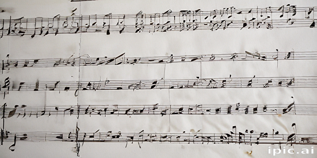 Sheet Music Displaying Musical Notation for a Classical Composition ...