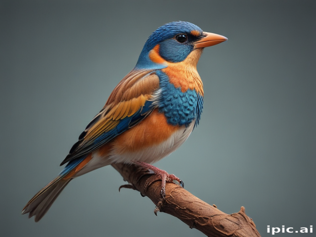 A Colorful Bird Perched Gracefully on a Branch Against a Soft Background.