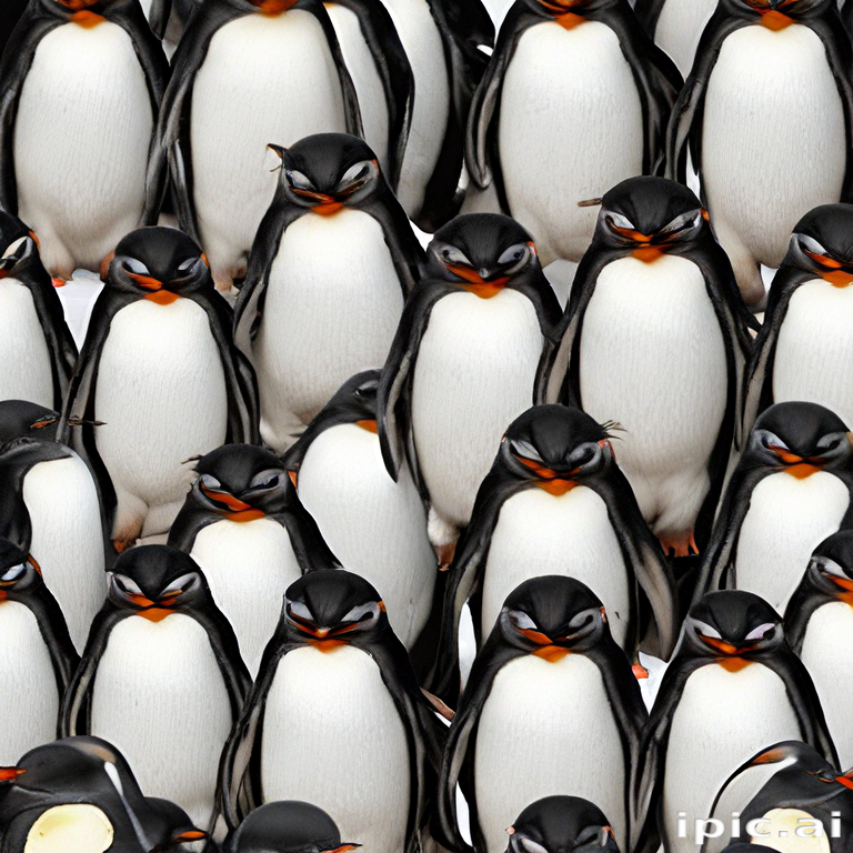 A Large Group of Penguins Standing Together in Their Natural Habitat.