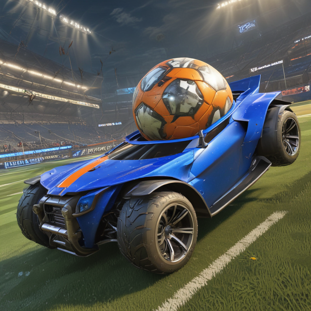 Rocket League with car and ball