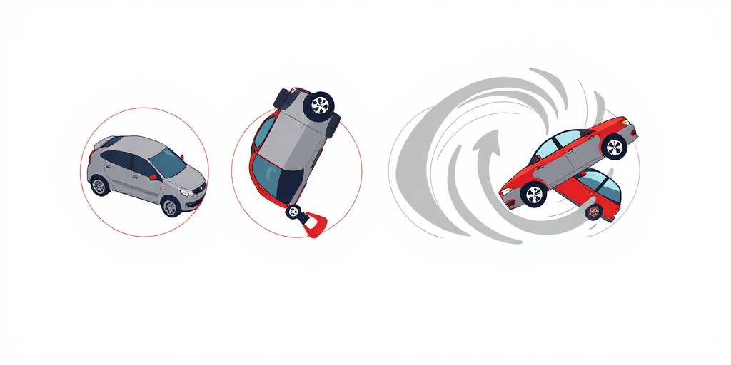 Dynamic Illustration of Car Maneuvers: From Parking to Spinning Out