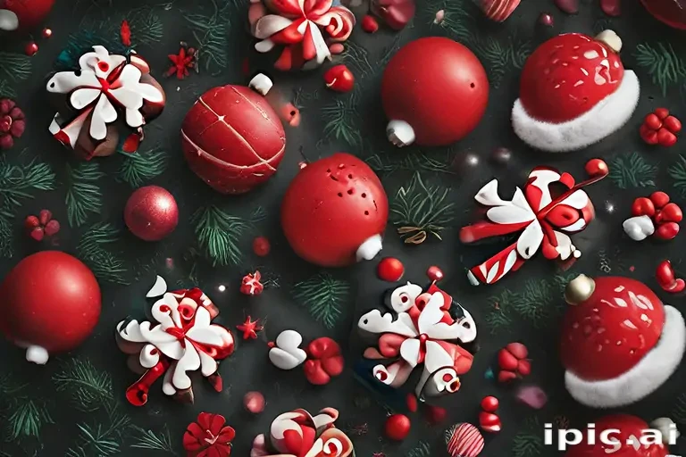 Festive Red Decorations Featuring Ornaments, Ribbons, and Holiday Cheer ...