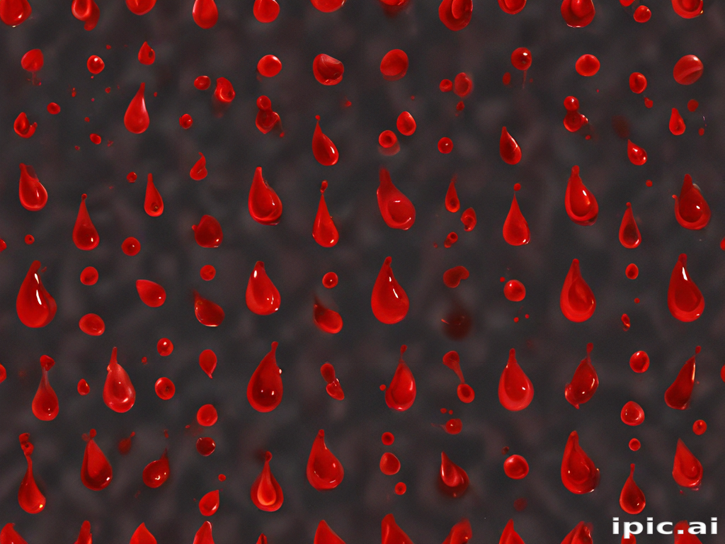Vivid Red Droplets on a Dark Background Creating a Striking Contrast