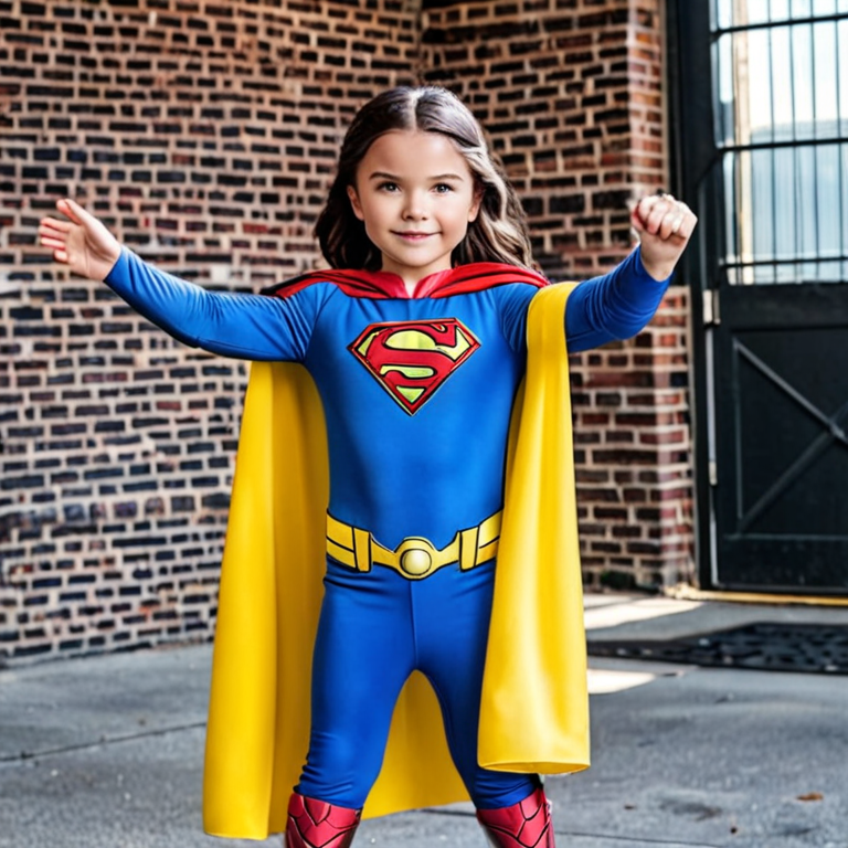 Brooklynn Prince as Superhero fullbody shot