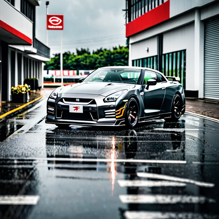 Street rain Nissan gt r43