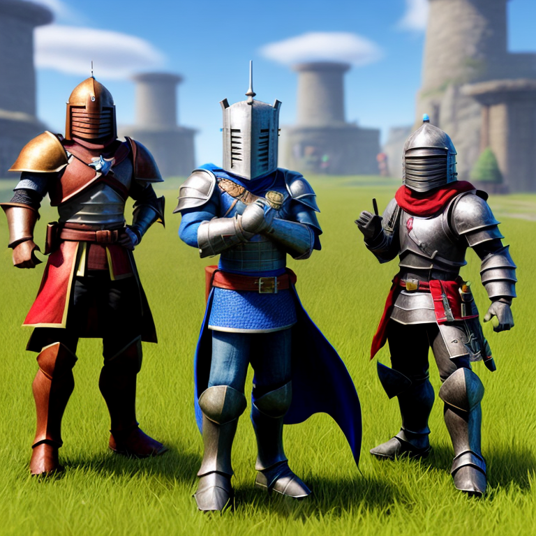 medieval roblox knight force, realistic