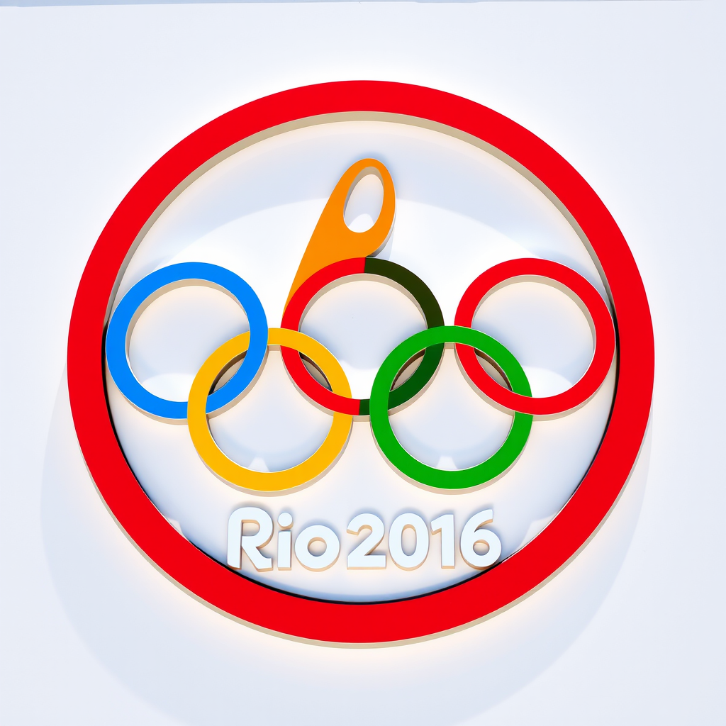 Colorful Olympic Rings Symbol Representing the Excitement of Rio 2016