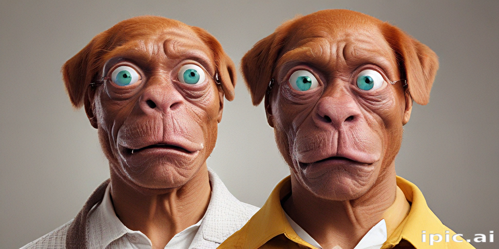 Two Unique Characters with Surprised Expressions and Distinctive ...