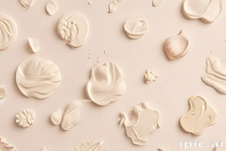 Artful Arrangement of Creamy Textures on a Soft Neutral Background